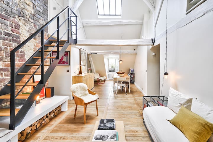 Loft Duplex Lumineux Sous Les Toits – Paris - Paris
