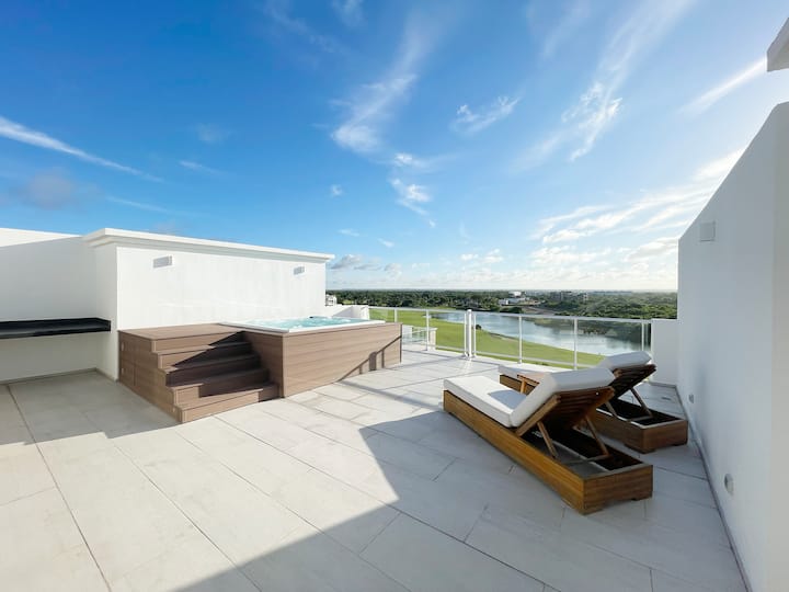 Beautiful Penthouse W/ Elevator In Hard Rock Golf - Punta Cana