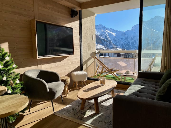 Centre, Vue, Garage + Borne De Recharge - Les Deux Alpes