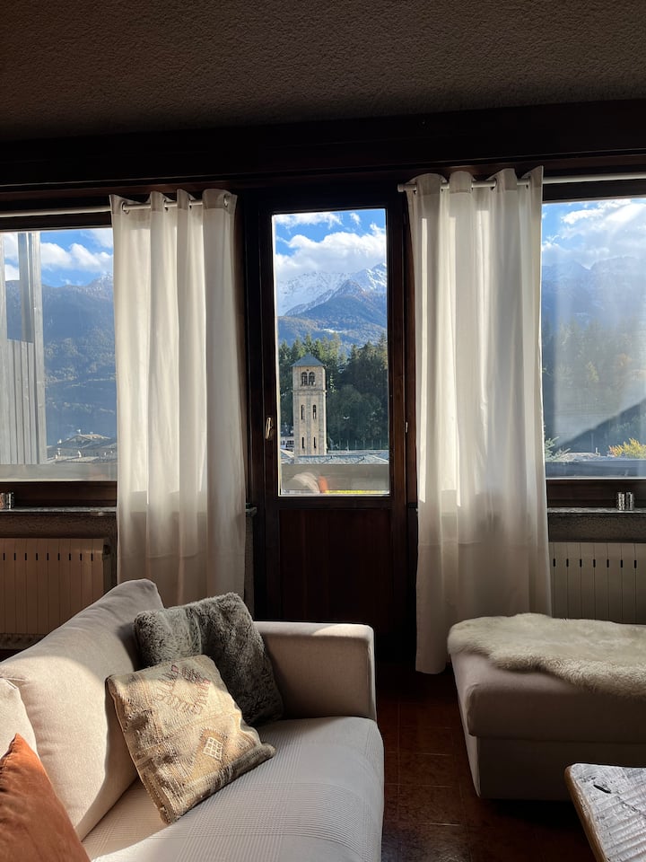 Luminoso Appartamento Bernina Exp[wifi/camino/box] - Teglio