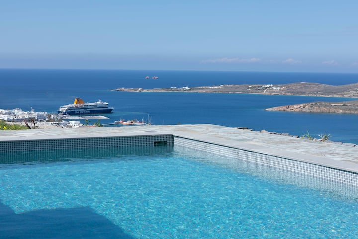 Harborview Sunset Serenity Villa - Paros