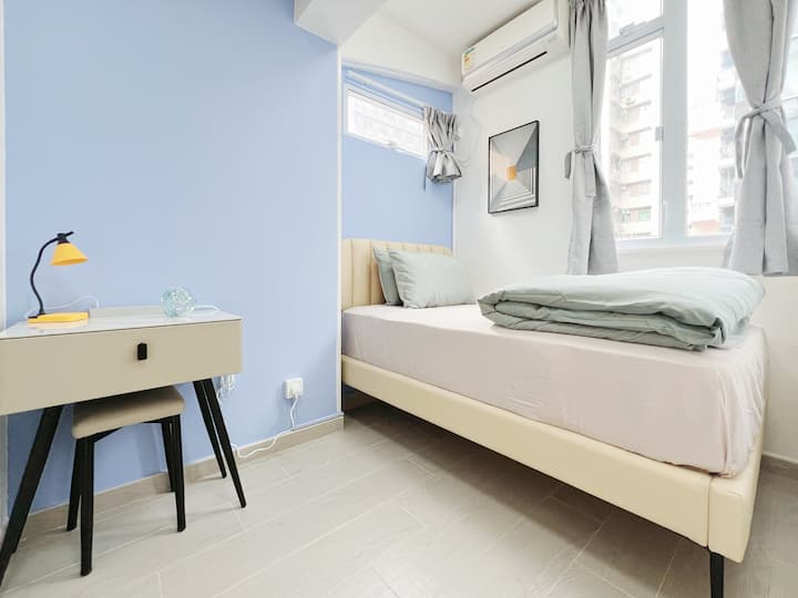 3 Mins To Jordanmtr-sunshine Co-living Double Room - Tseung Kwan O