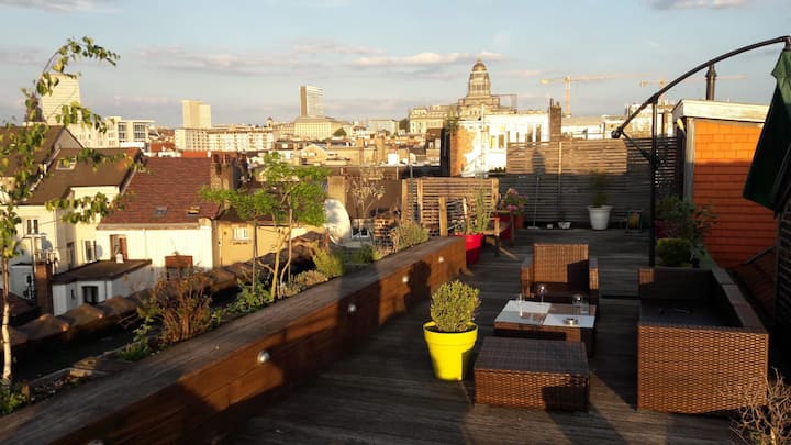 City Centre Stylish Penthouse With A Fab Terrace - Bruxelas