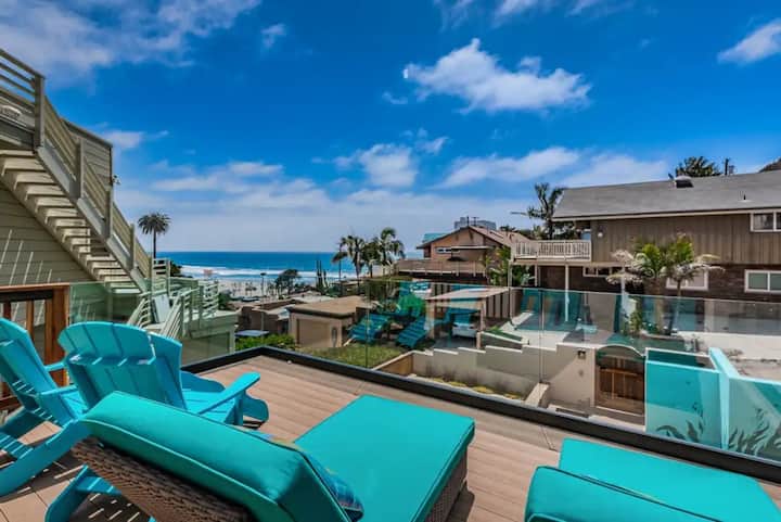 Oceanfront House - Steps To Moonlight Beach - Encinitas, CA