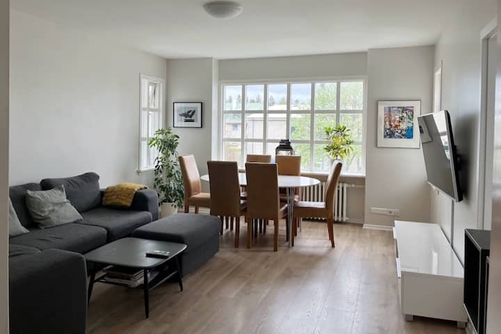 Bright And Spacious Family Apartment, Free Parking - Islande