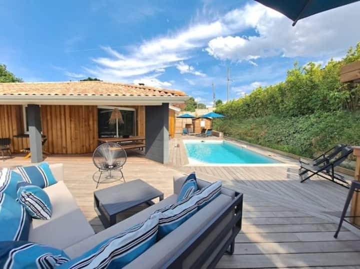 Villa Proche Golf D'arcachon Avec Piscine Chauffée - Arcachon