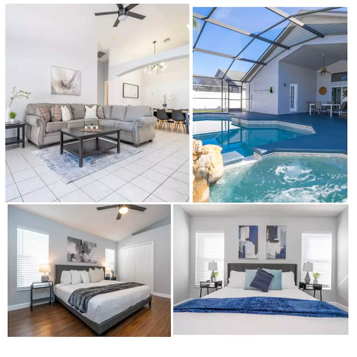 4 Miles To Disney! Private Pool -5 Bedroom Home - Four Corners, FL