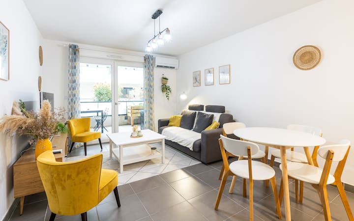 "Le Barcelone" Beaut2, Clim, Terrasse,centre Ville - ibis Montpellier Centre Polygone
