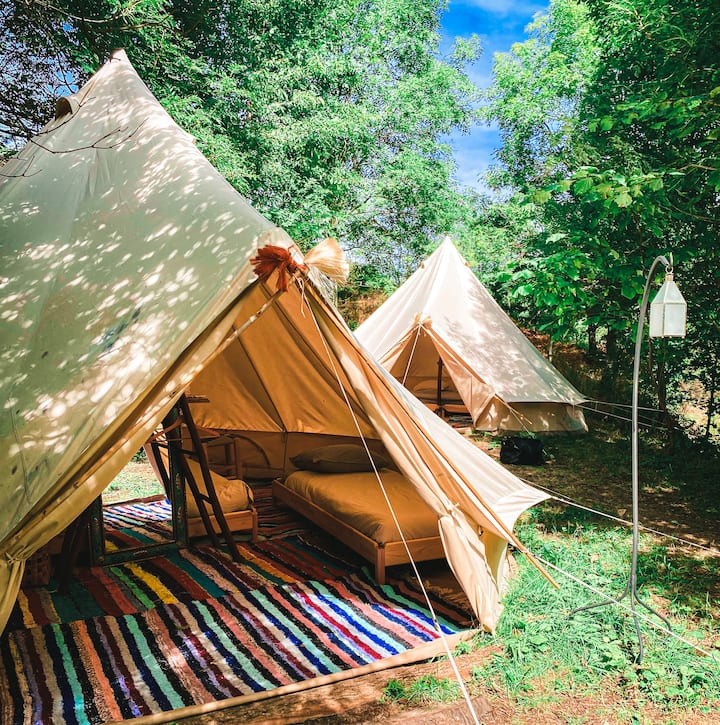 4 Tipis Côte à Côte, Camping Convivial - Aubenas