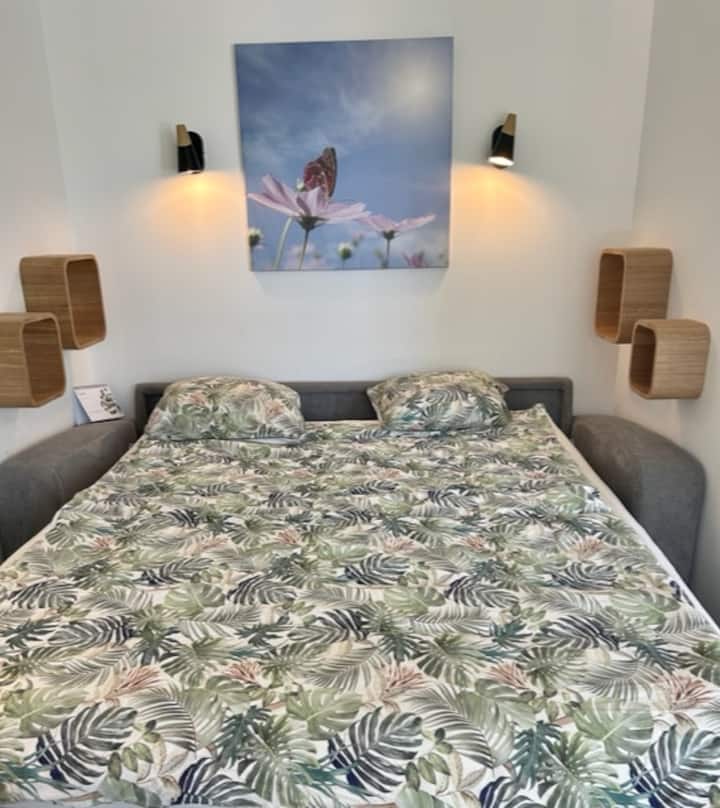 Studio Climatisé Rez De Jardin Vue Mer Parking - Carqueiranne