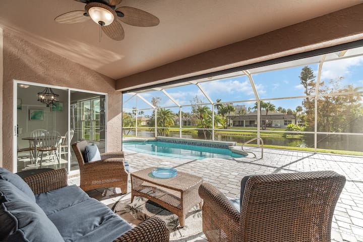 Heated Saltwater Pool Home In Tarpon Point - Cape Coral, FL
