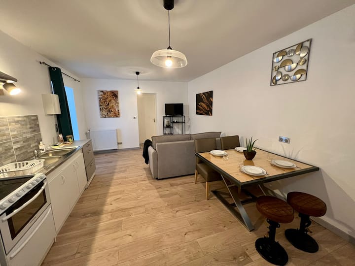 Le Dauphin - Appartement Chaleureux Proche Gare - L'Isle-d'Abeau