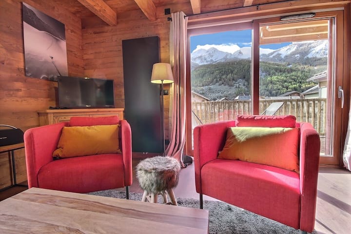 Soleil+terr.+vue Serrechevalierholidays 700m Piste - Le Monêtier-les-Bains