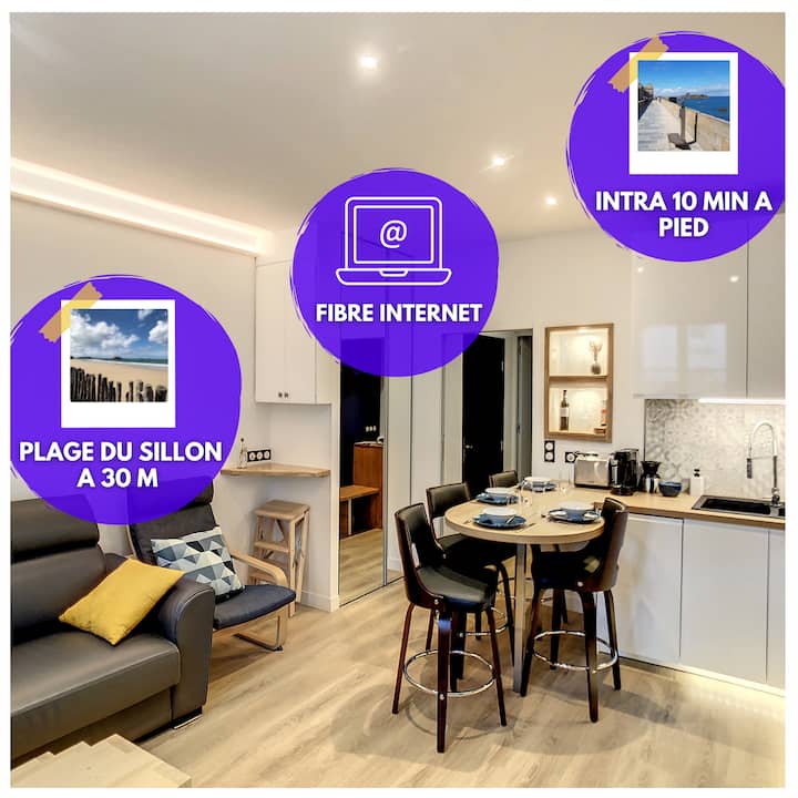 Escalier 16 - 30 M Plage Du Sillon - Proche Intra - Saint-Malo