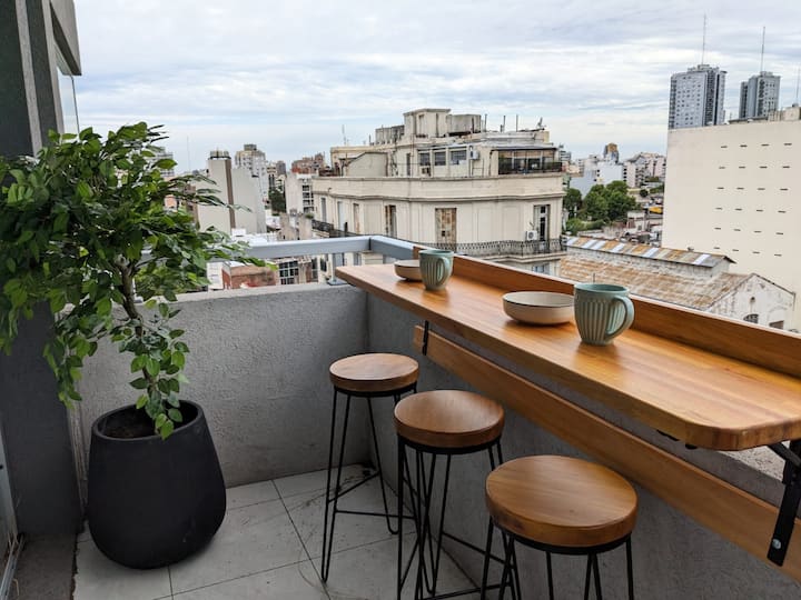 Apt. X 5 + Balcony + Pool + Barbecue - Buenos Aires