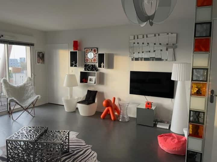 Appartement 10 Personnes Parking Métro Courrouze - Rennes