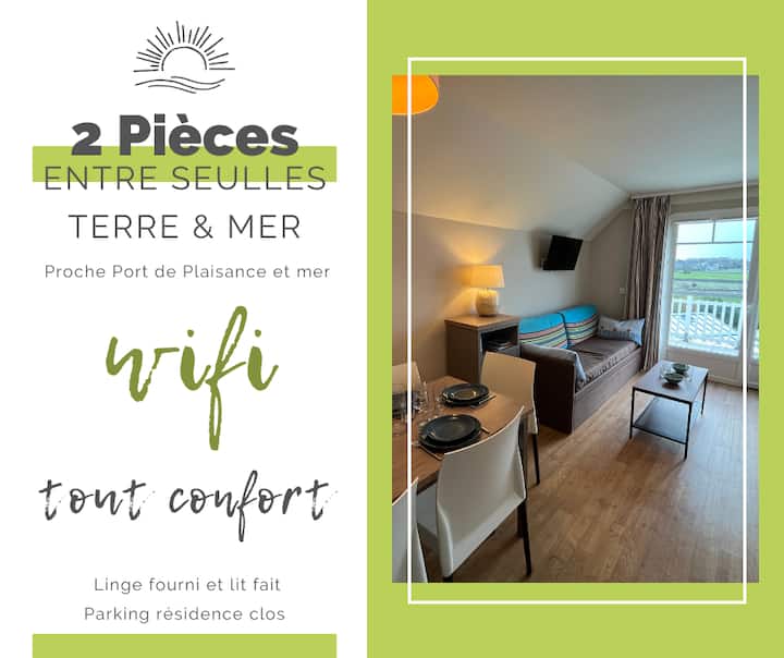 Terre & Mer 2 Pièces Terrasse - Tout Inclu Wifi - Plage de Courseulles sur Mer