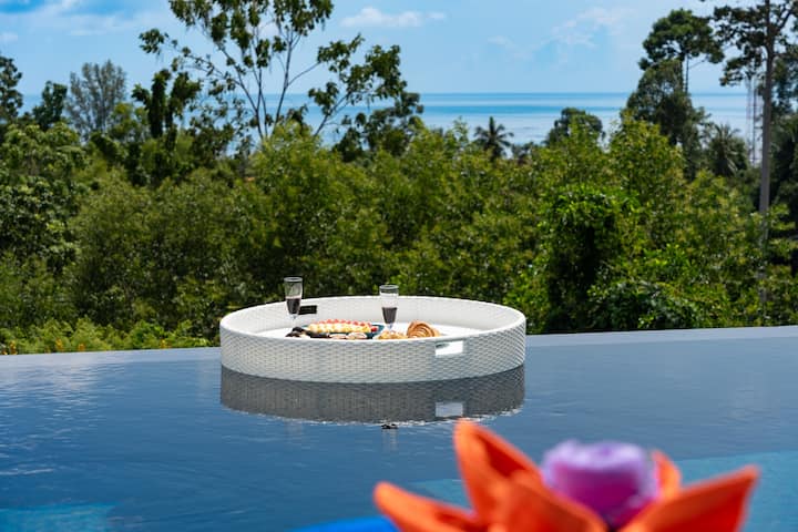 Nelumbo Villa -Lamai Seaview -4 Bedrooms With Maid - Koh Samui