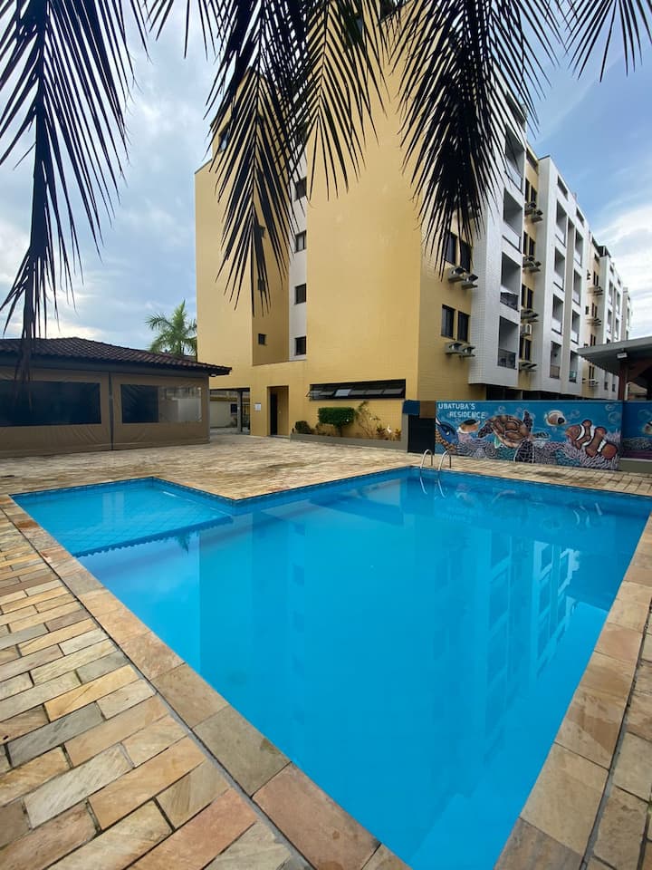 Apto. Em Frente A Praia Com Piscina Aceita Pet. - Ubatuba