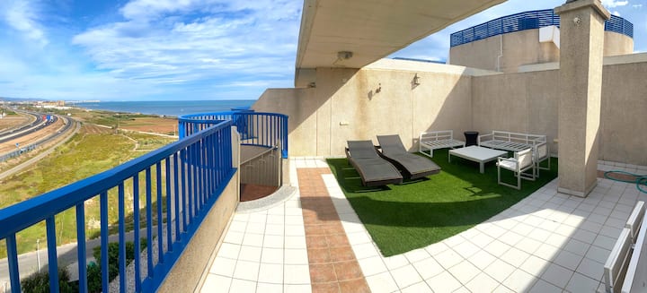 Seaview Penthouse With 2 Terrace - Valencia
