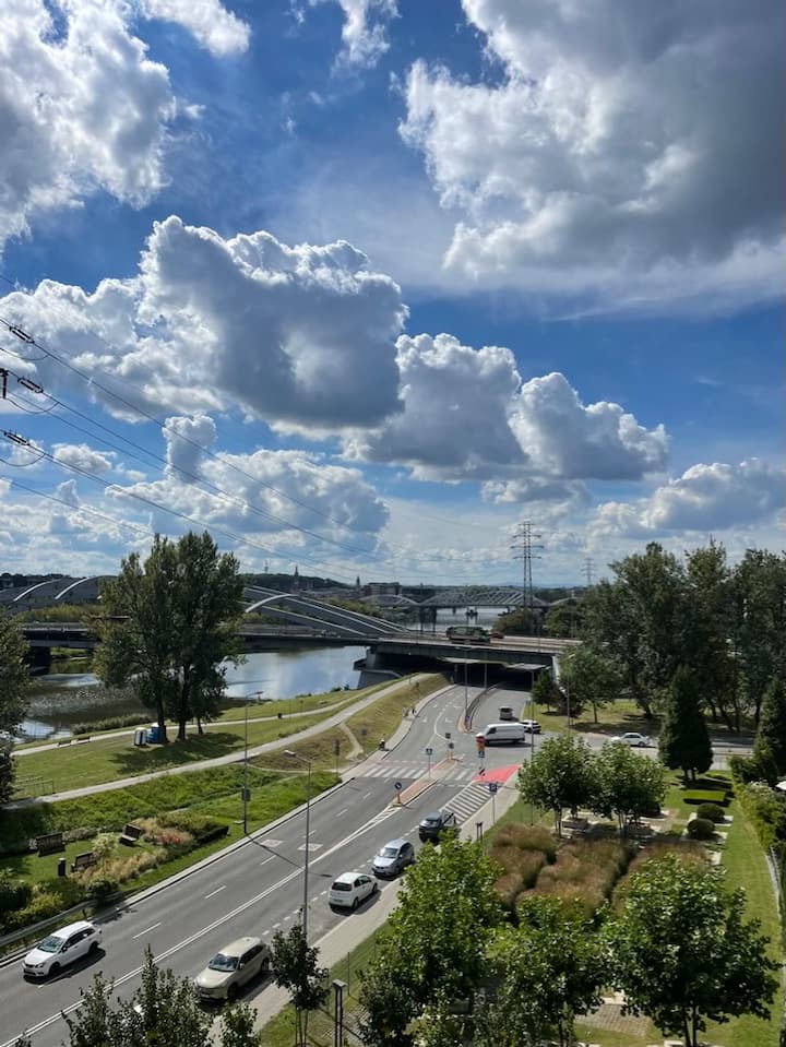 60m Riverview, Remote Work, Monthly Rental - Kraków