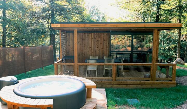 Lodge Avec Spa Privatif 2 Chambres - Neuvic