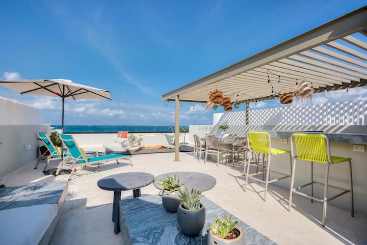 Penthouse Rooftop Terrace Private Pool Ocean View - Isla Mujeres