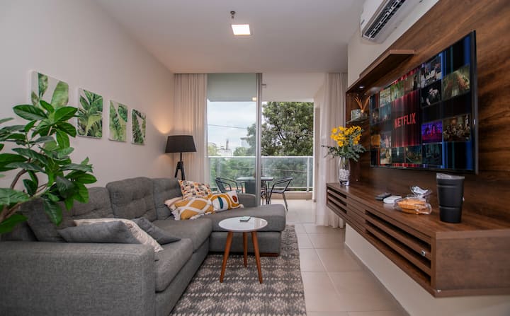 Private Paradise: 1br, Balcony & Bbq - Asunción