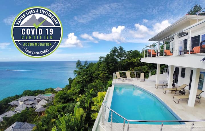 Ocean Views With Infinity Pool-marigot Bay - Saint Lucia
