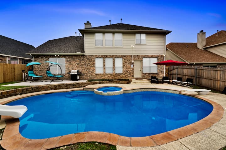 Pool & Spa 10 Min To Six Flags, At&t Stadium° - 알링턴