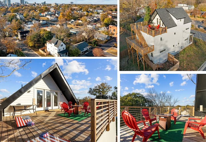 Sky Deck~walk Dtwn~15+~pets~fenced~tesla Model Y - Raleigh, NC