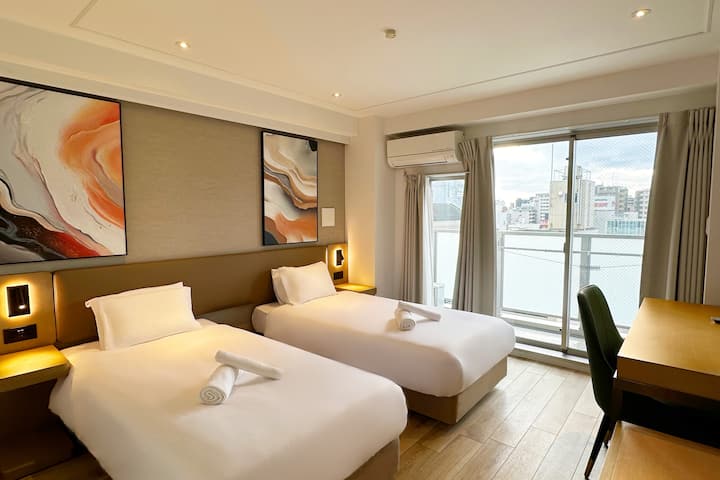 Jstar Hotel Appartment Shinsaibashi｜twin Room - Umeda
