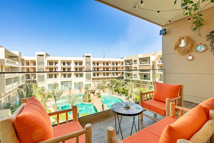 Mandarina : Vue Piscine Paisible - Marrakech