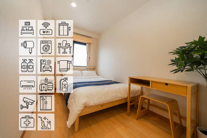 7站前1分钟/独立卫浴双人大床/免费寄存行李/jr直达上野,池袋,浅草/商务差旅/高速wi-fi ④ - Tokyo