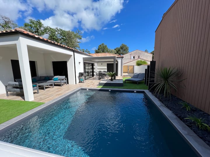 House With Heated Pool Villa Agapanthes - Jard-sur-Mer