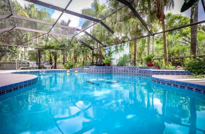 Palm Bch Garden 3/2 Hot Pool Spa Roger Dean Beach - 朱庇特