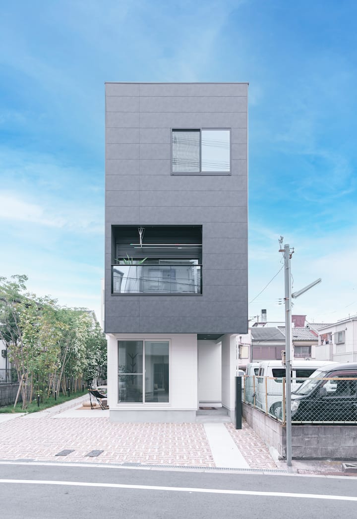 【Cityrevillasa館】庭付き新築/gooddesign大賞/難波心斎橋梅田直行/駅から5分 - 大阪市