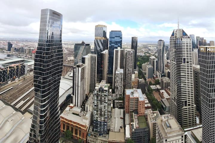 Melbourne Cbd Southern Cross Skyline View Balcony - Melbourne