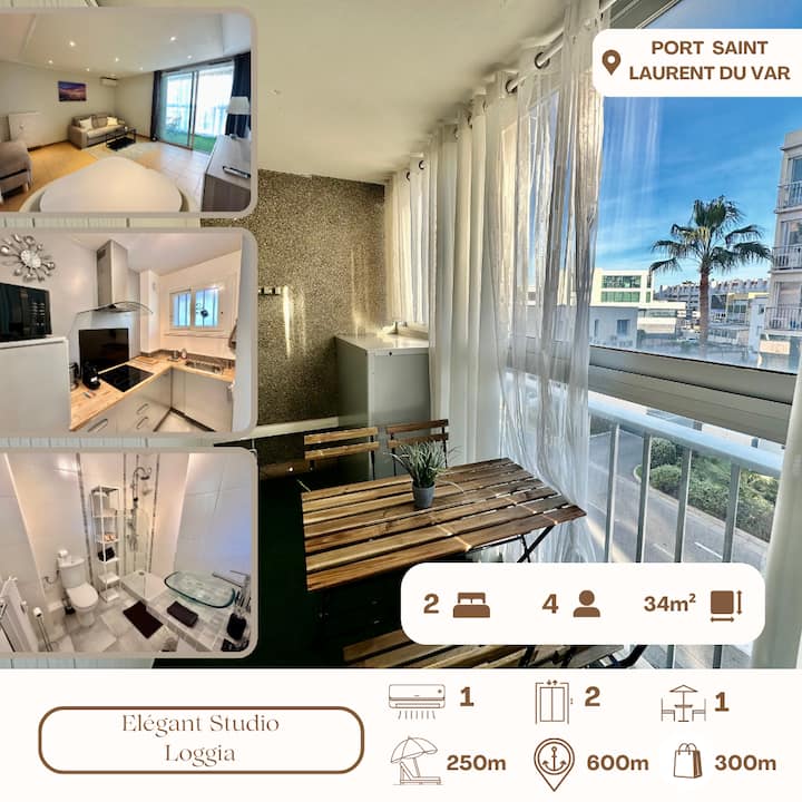 Studio Climatisé, Cap3000 4 Pers - Saint-Laurent-du-Var