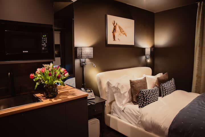 Studio, Double Bed, En Suite Bath & Kitchenette - London