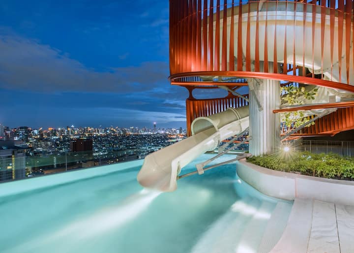 Gk20: Rama 9 / High-rise Suite / Mrt Huai Khwang - 曼谷