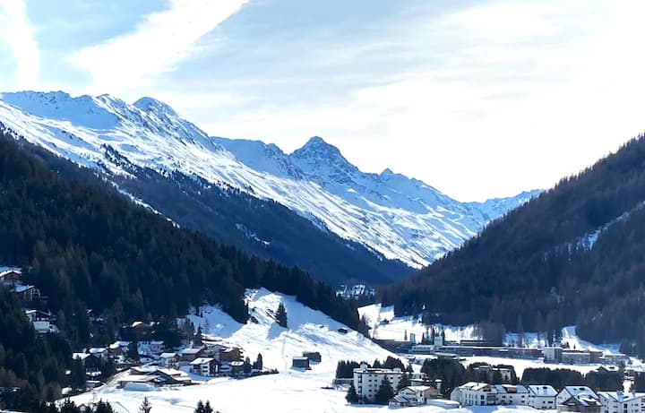 Mountain View Studio With Pool - Davos