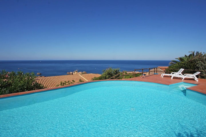 Rosmarino: Veranda And Pool With Sunset View - Costa Paradiso