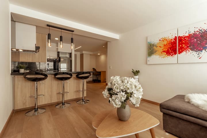 Central And Cozy Apartment In Chico Norte - Bogota