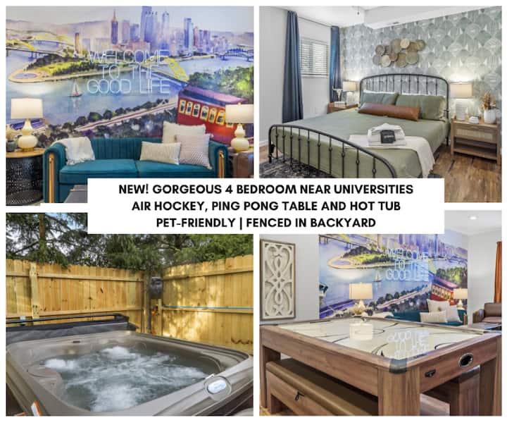 New Gorgeous 4bd Near Universities Hot Tub + Games - Pittsburgh