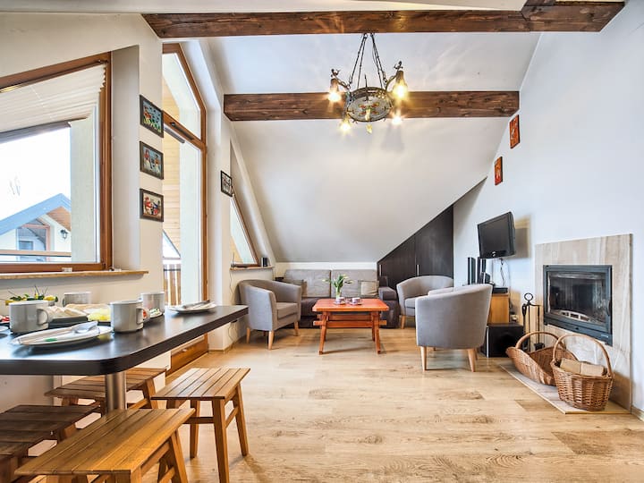 Bright Apartment With Fireplace And Mountain View - Zakopane