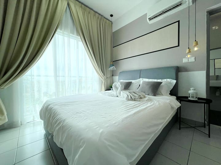 #Mhj2g Cozy 2bedroom 7pax Wifi&netflix S&thomez民宿 - Kuala Lumpur Airport (KUL)