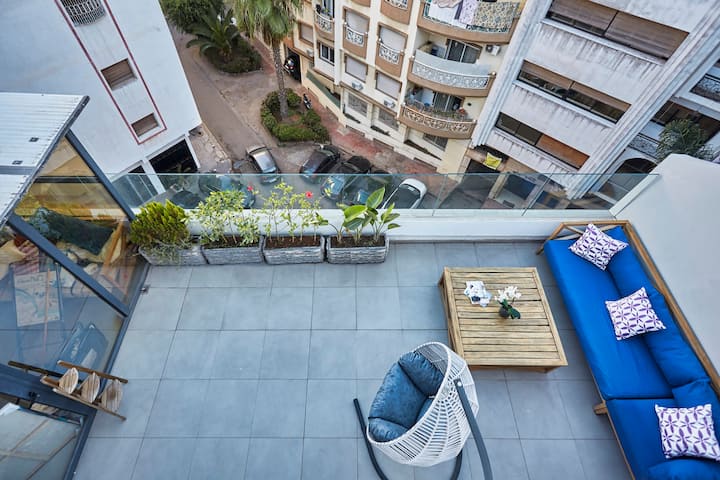 Stunning Duplex In Maarif| Nice Terrasse | Parking - الدار البيضاء
