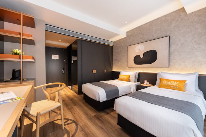 Cozy Twin Beds Room In Tst - Tsuen Wan