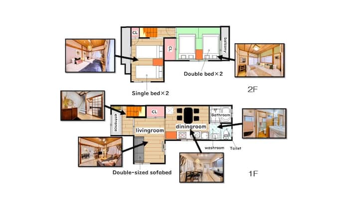 4 Min Walk Sta./6 Min Namba. Train/8pax/private - Osaka, Japan